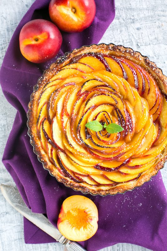 Nectarine Tart {Dairy-free} - The Petite Cook™