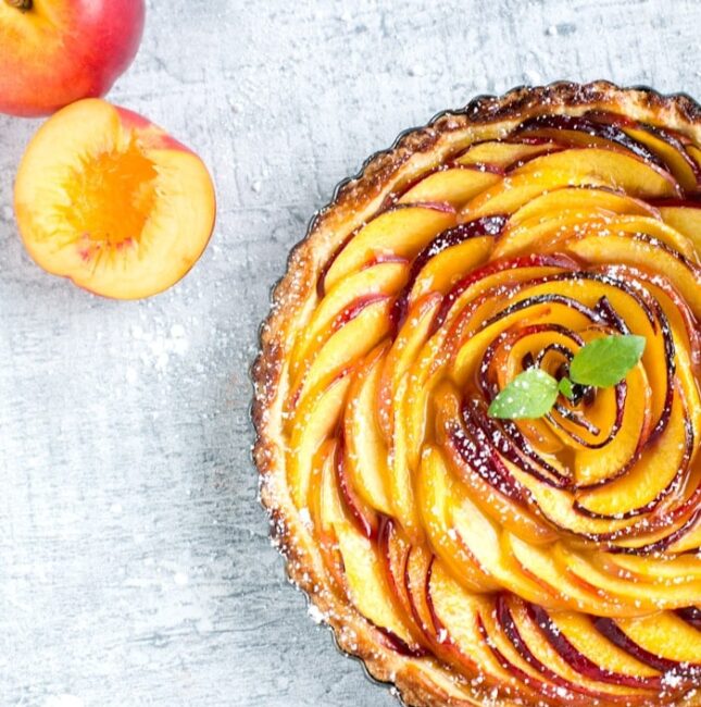 Nectarine Tart {Dairy-free} - The Petite Cook™
