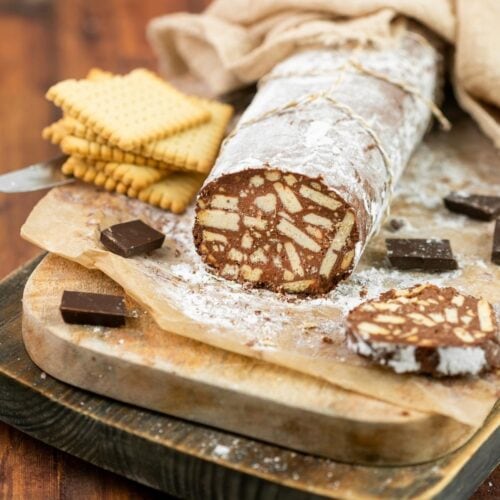 Chocolate Salami - Salame al Ciocciolato - The Petite Cook™