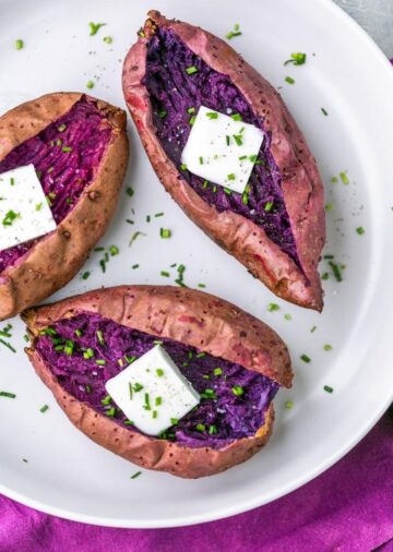 Baked Purple Sweet Potatoes - The Petite Cook™