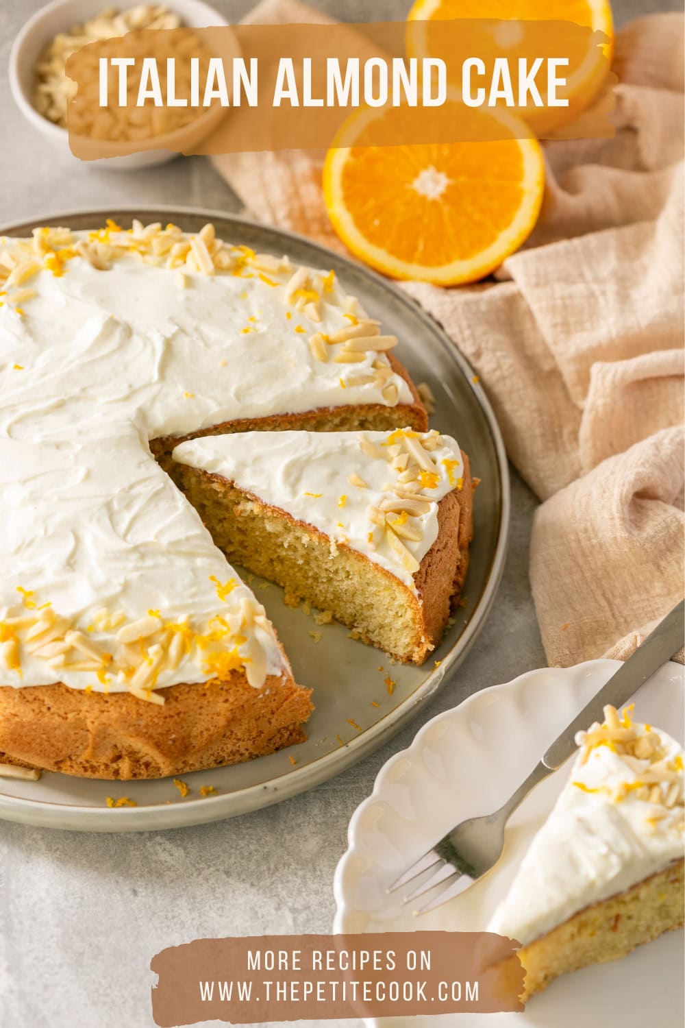 Italian Almond Cake - The Petite Cook™