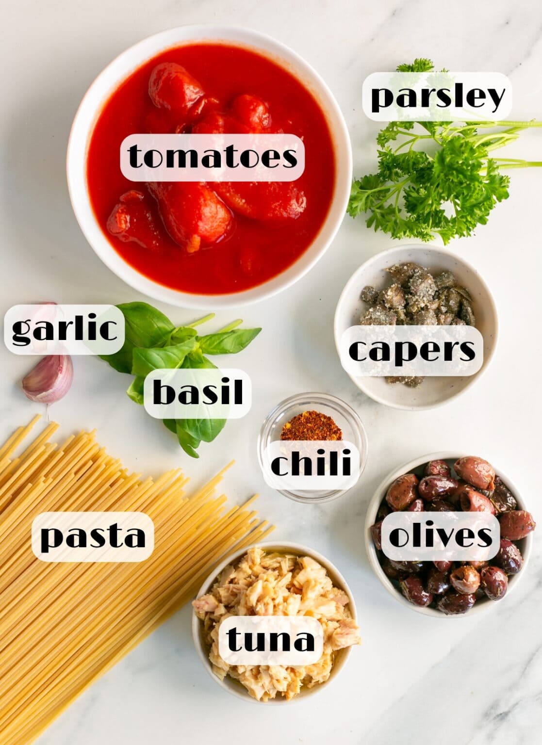 Spaghetti Tuna Puttanesca - The Petite Cook™